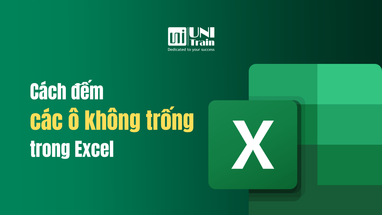 Cách đếm các ô không trống trong Excel