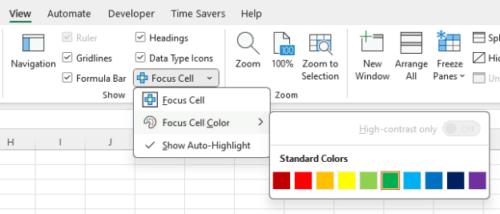 Focus Cell trong Excel - Tính năng giúp tăng khả năng điều hướng
